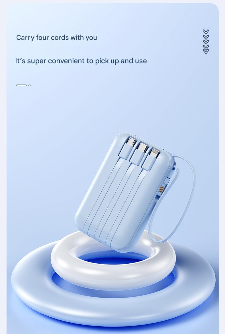 [3c/ccc certification] 2025 new power bank comes with four-wire 22.5W ...