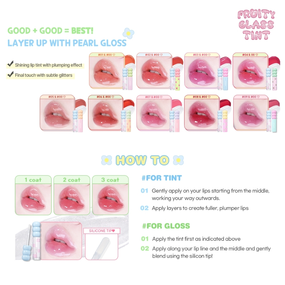 Colorgram Fruity Glass Tint 2.8g | Tanghulu Tangle Lip Tint (14 Colors ...