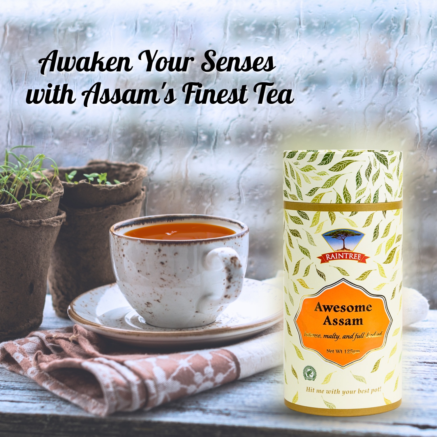 Raintree Premium Assam Black Tea - 125g Loose Black Ceylon Tea Leaves ...
