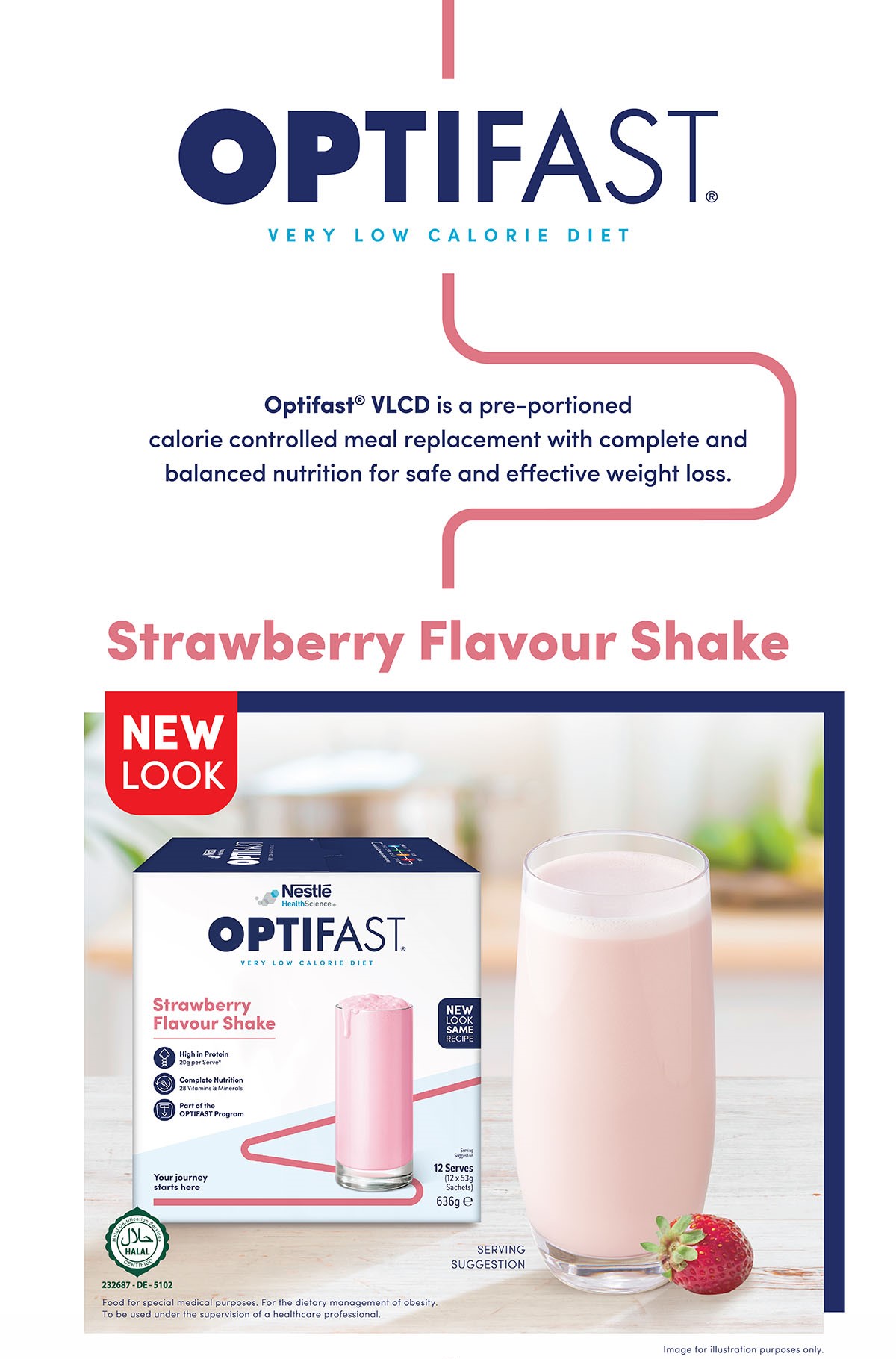 [Bundle] Nestle Optifast Very Low Calorie Diet Milk Shake Strawberry ...