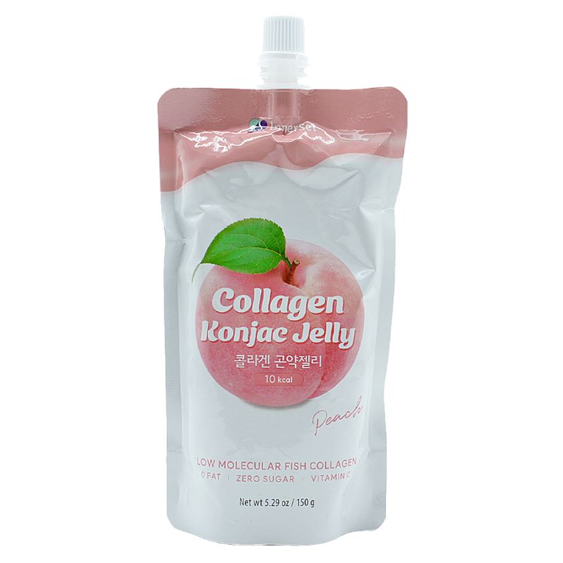 INNERSET Collagen Konjac Jelly–Peach Flavour, 150gX10 Pouches, Zero Fat ...