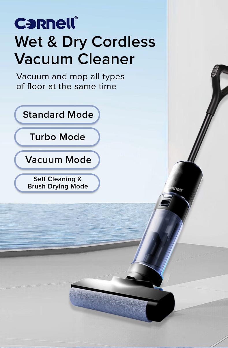 Cornell C68 Smart Cordless Wet Dry Vacuum Cleaner & Floor Washer, Self ...