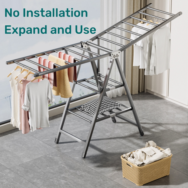 [SG Stock]Foldable Clothes Drying Rack Multifunctional Laundry Rack ...