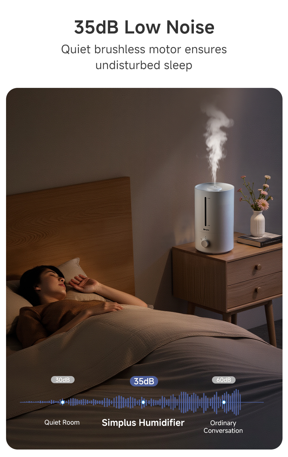 Simplus Humidifier丨AC Room Used | Aroma Diffuser丨350mL/H Output丨4.5L ...