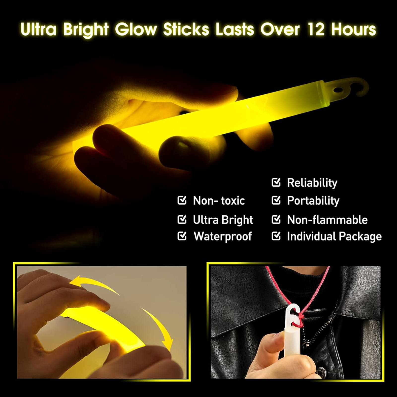 6 Inches Glow Sticks / Light Stick / Night Glow Sticks / Birthday Party ...