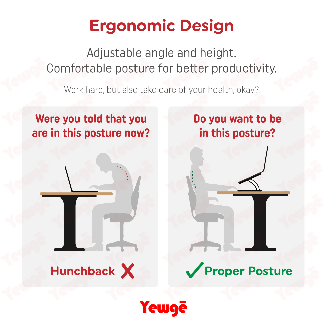 Heavy Duty Aluminum Laptop & Tablet Stand Reinforced Joints Adjustable ...