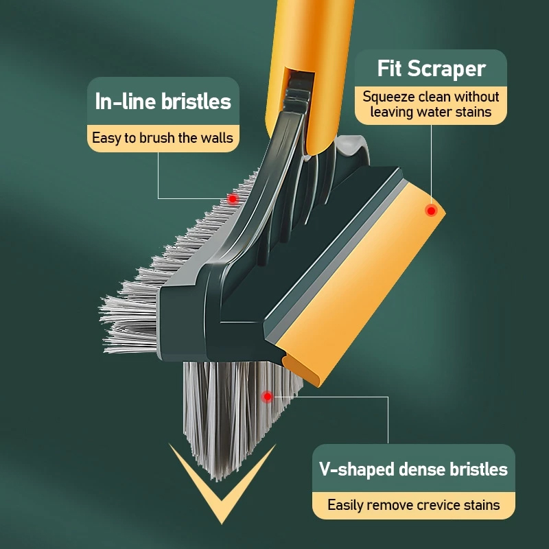 [SG STOCK] 3 in 1 Bathroom Grout Cleaning Floor Brush Long Handle ...