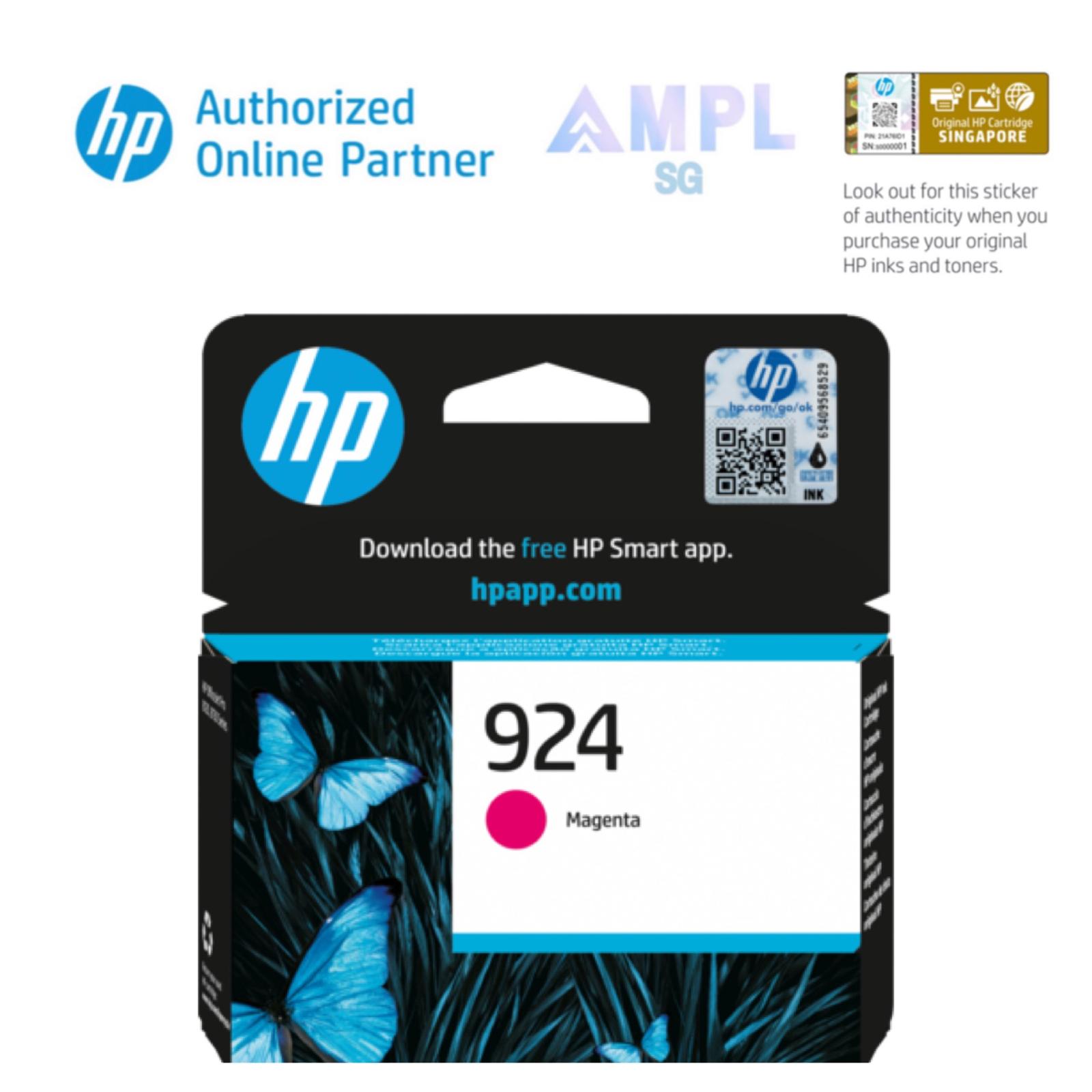 Genuine HP 924 HP 924e | Black, Cyan, Yellow, Magenta Original Ink ...