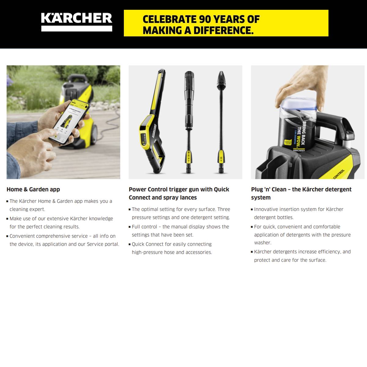 KARCHER Pressure Washer K 5 Power Control Flex - made in Europe ...