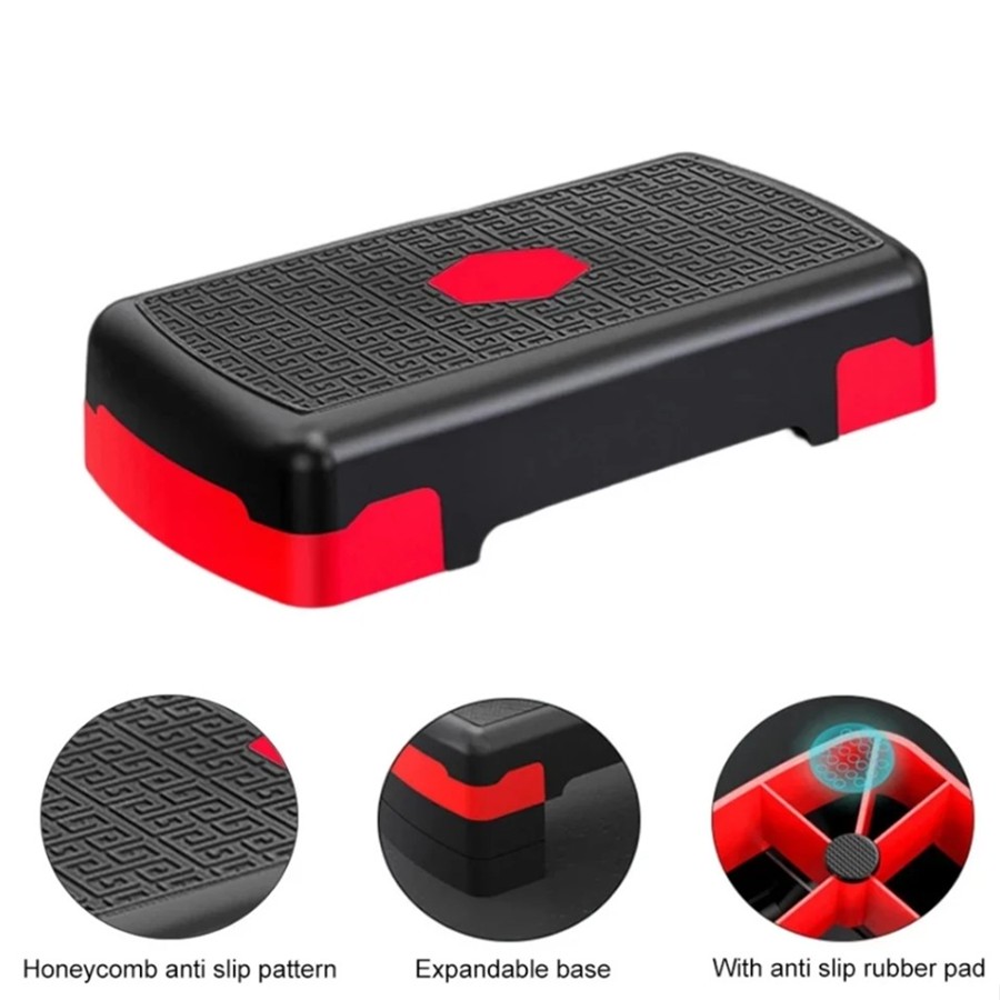 UTSPORTS Aerobic Stepper Adjustable Height 2/3 Level Risers Workout ...