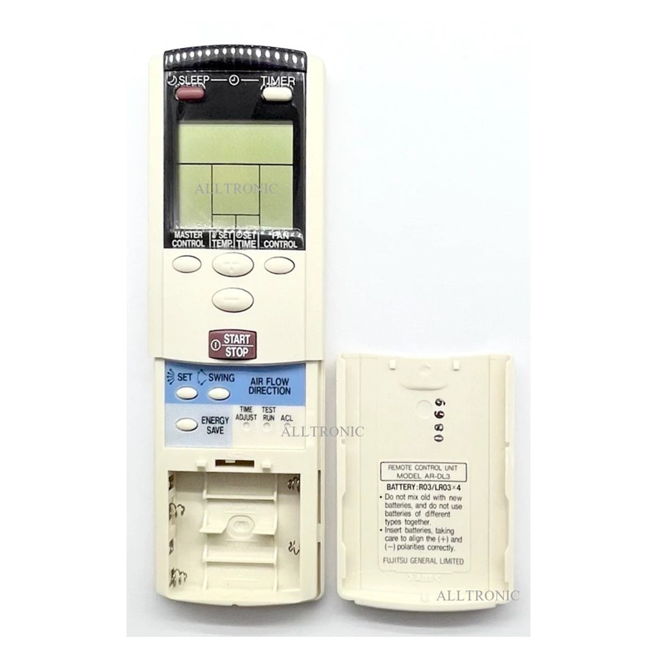 Genuine Aircon Remote Control AR-DL3 = AR-DL4 Fujitsu Gen Spit Unit ...