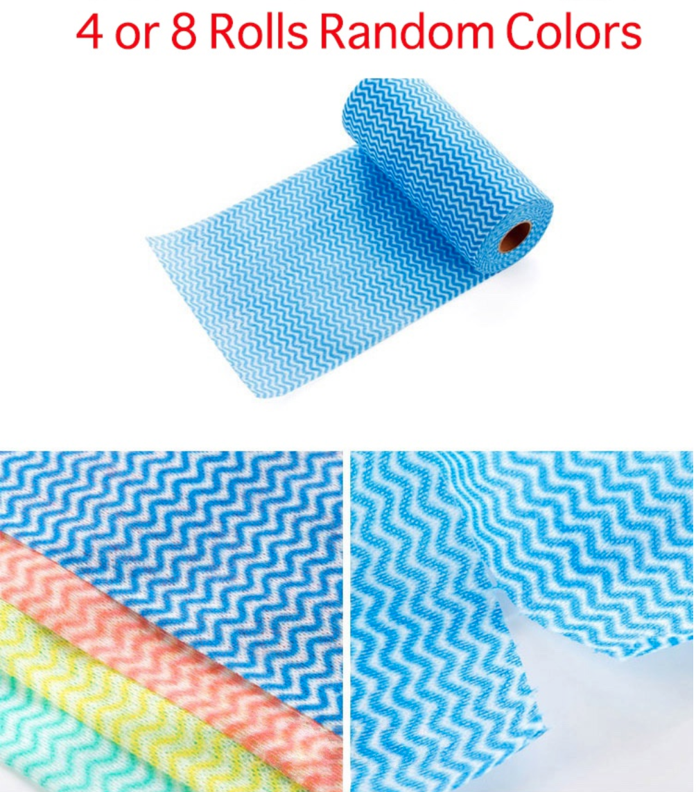 [SG STOCK] Colorful Disposable Kitchen Towel x 4 rolls(random color) 20 ...