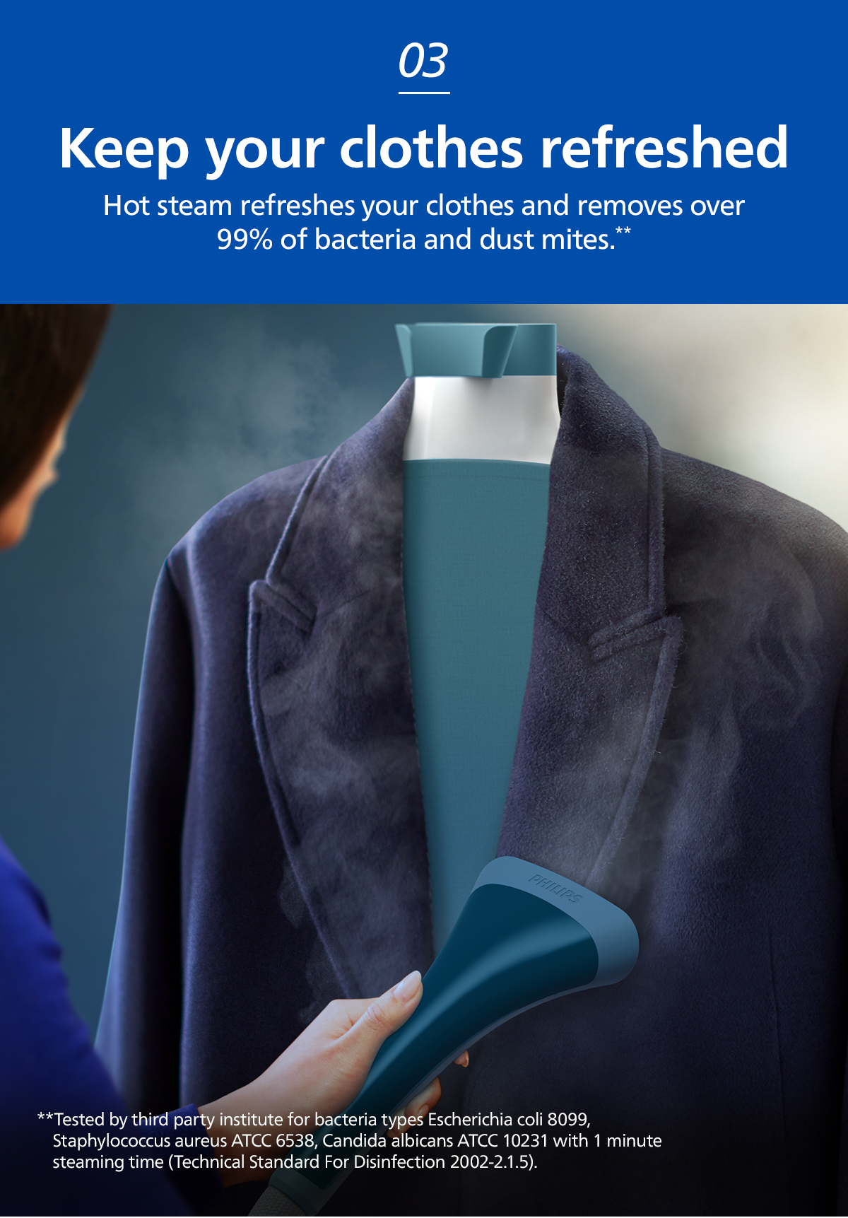 (NEW) PHILIPS Stand Garment Steamer 1000 Series - STE1040/20, 1800W, 3 ...