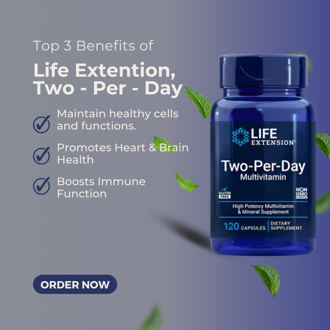Life Extension, Multivitamin and Mineral Two-Per-Day, Support Health ...