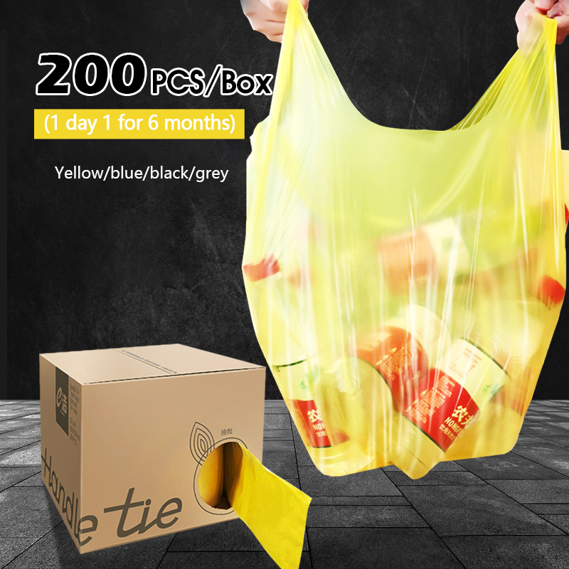 【SG Seller】200pcs Disposable Garbage Bags 45*50cm Rubbish Bag Clean-up ...