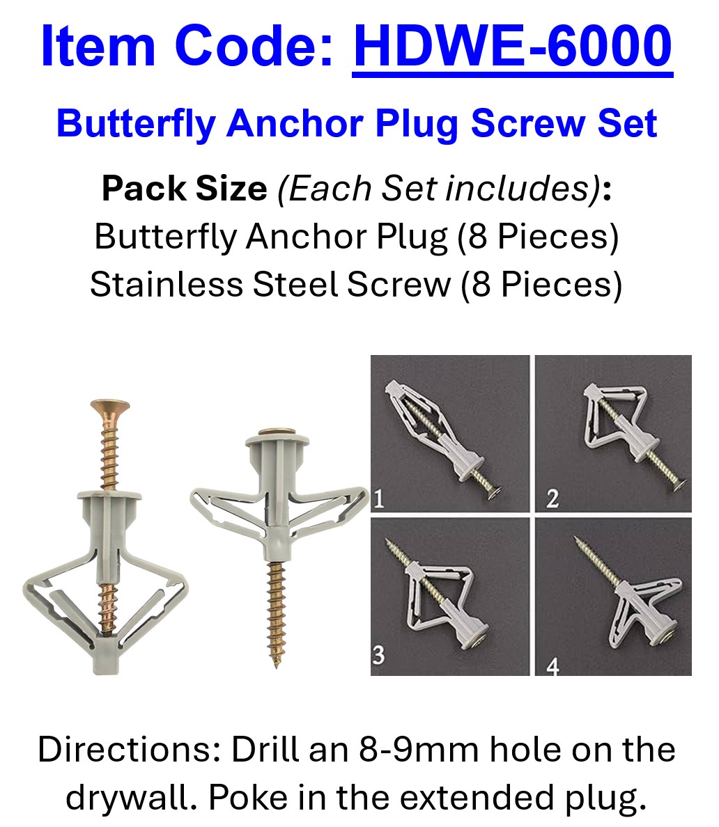 Drywall Screw Anchor Wall Plug ️ Stainless Steel Screw Drywall Anchor ...