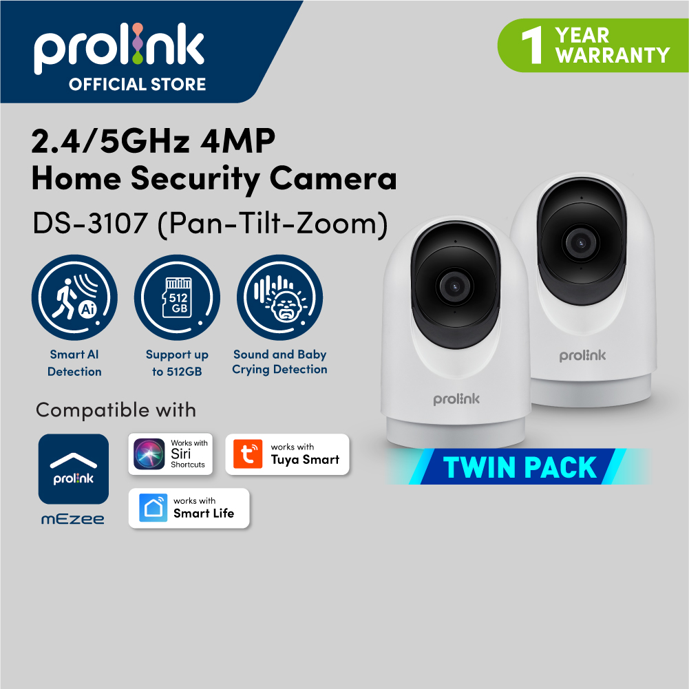 Prolink DS-3106 Full-HD Home Security Camera with smart Ai - baby monitor/ CCTV/ IP Camera ...