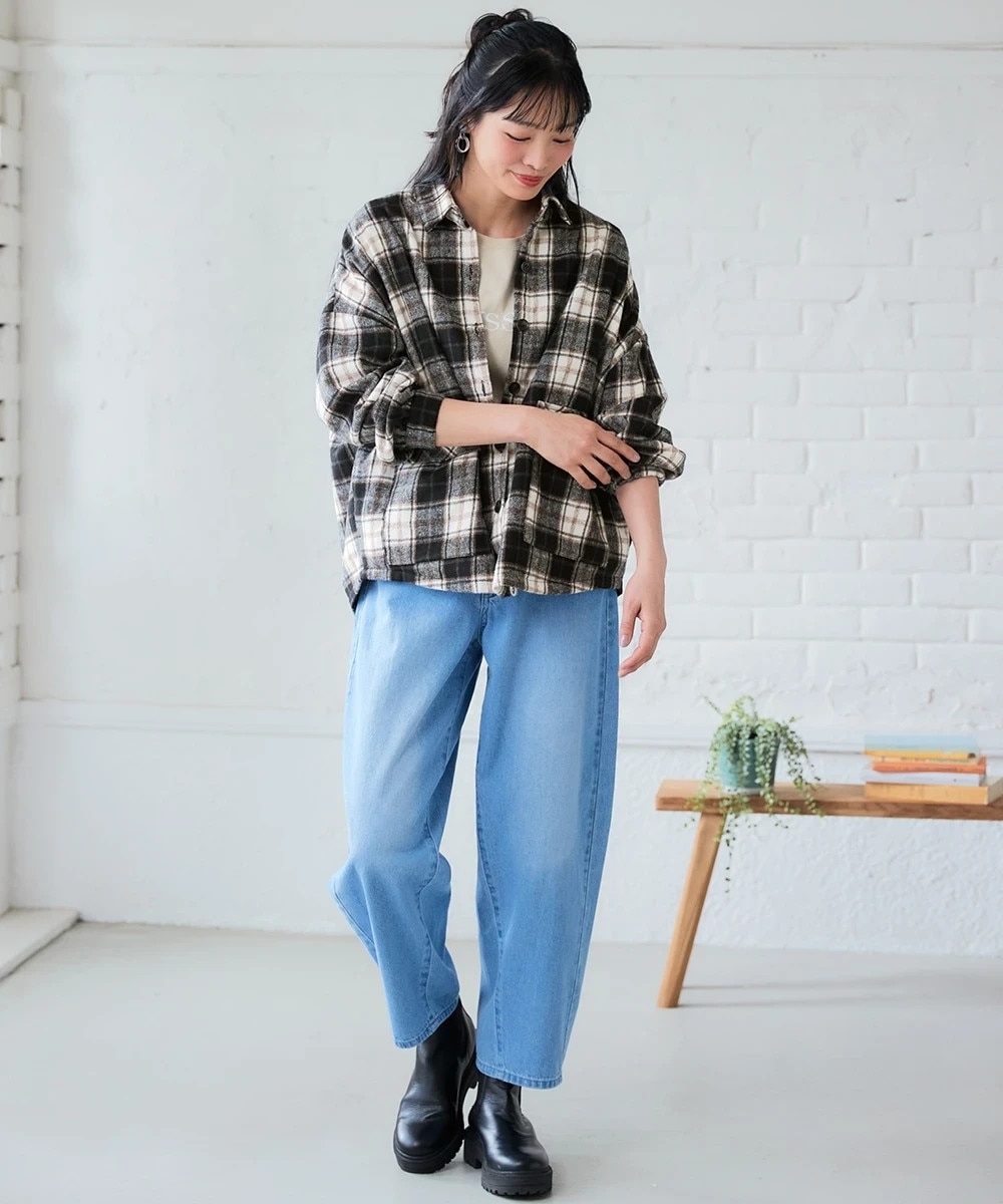 Direct from Japan Nissen_ Multi-Pocket Plaid Shirt Jacket for Women ...