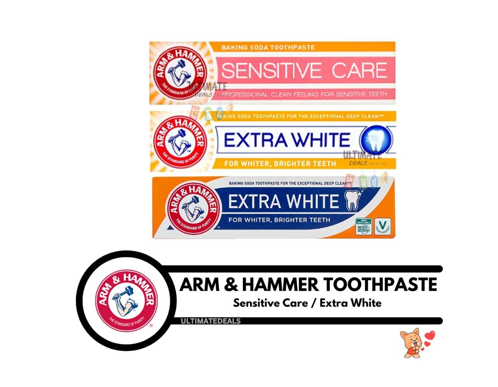 Arm & Hammer Extra White ,Sensitive Care Baking Soda Toothpastes 125g ...