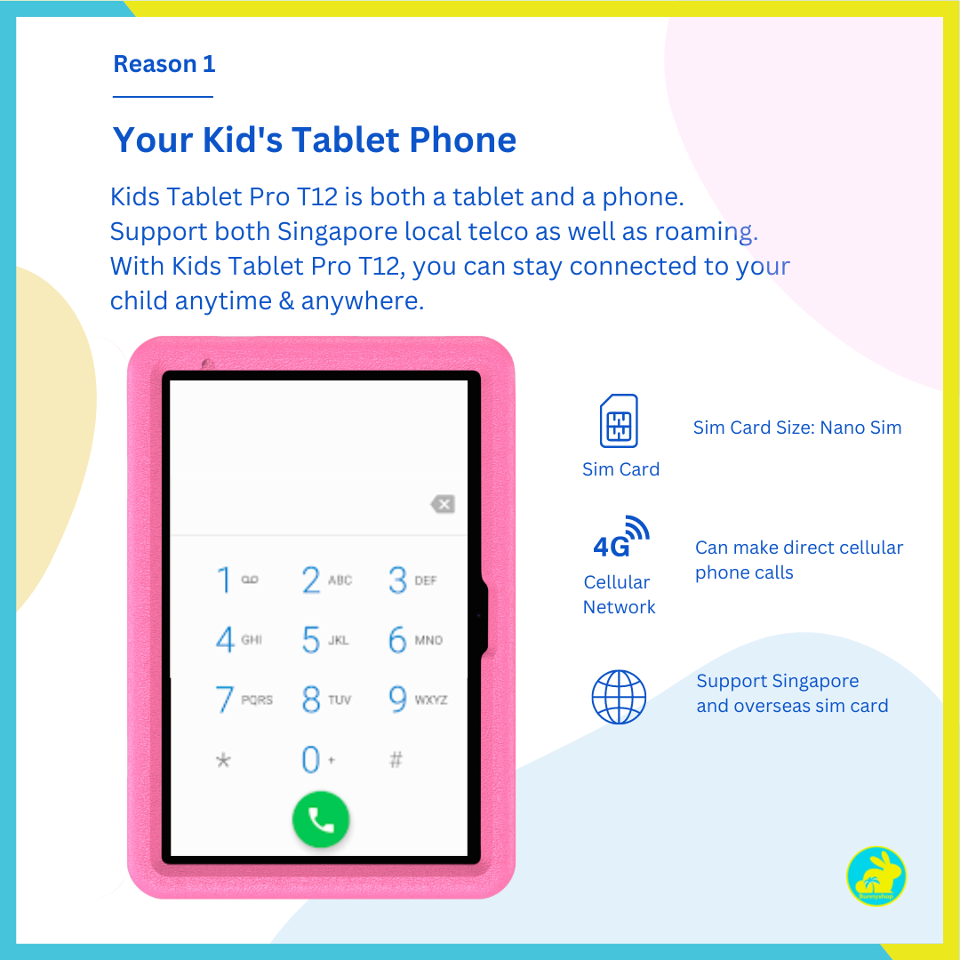 🔥4G KIDS TABLET 【PRO T12】10.1 Inch★Premium Quality★4G Android Tablet ...
