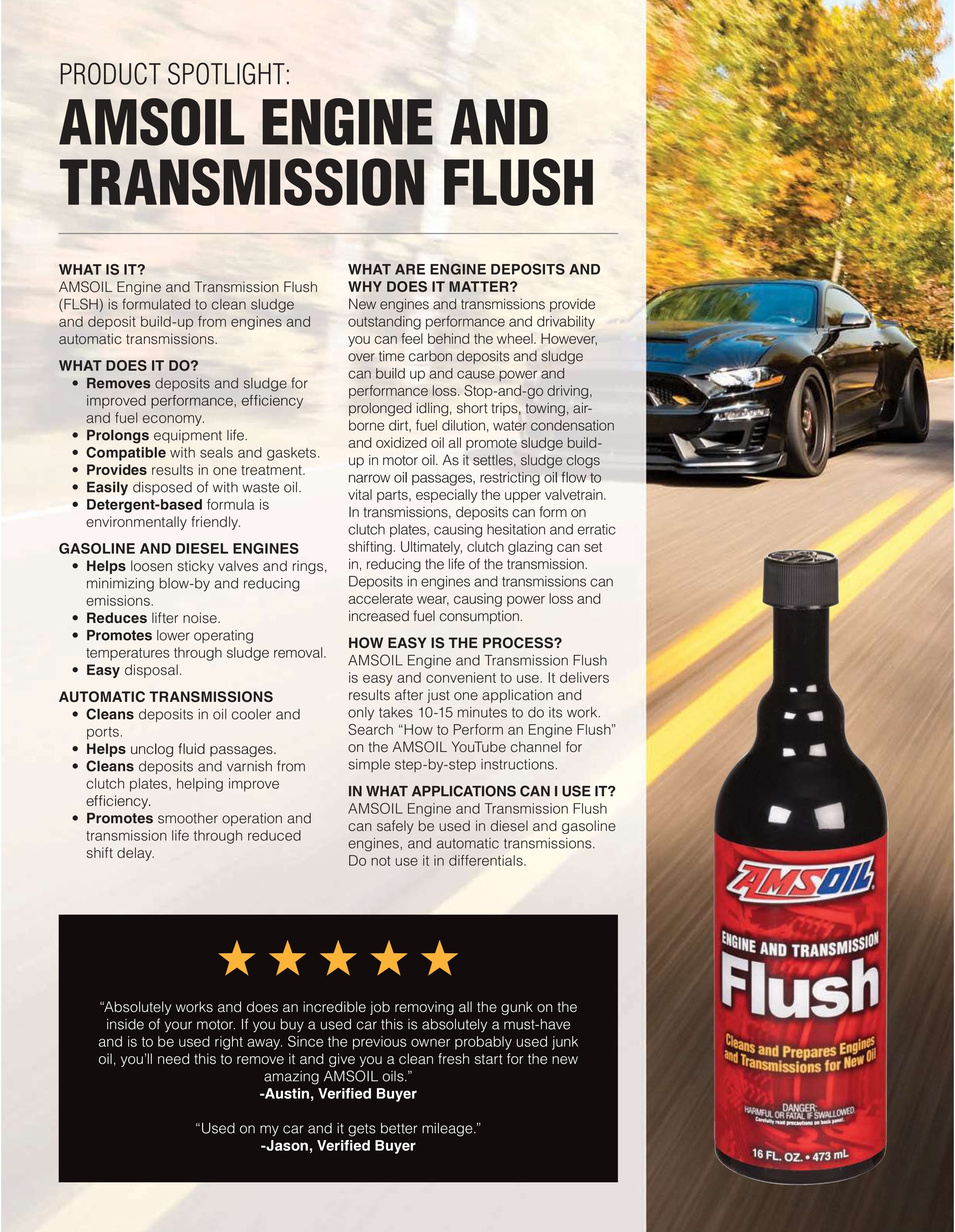 Amsoil Engine and Transmission Flush (16oz) | Shopee Singapore