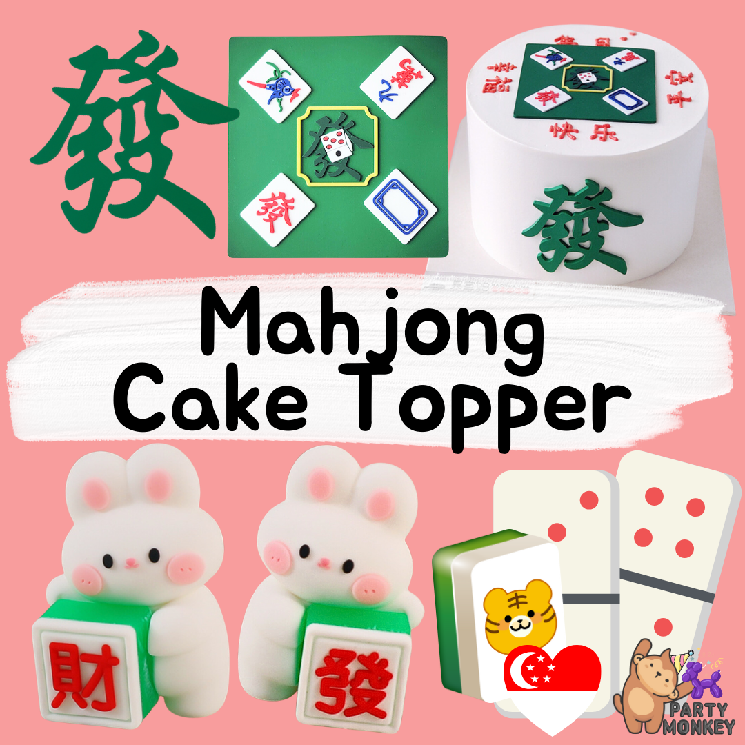 [SG Seller] Mahjong Cake Topper Decoration Cup Cake Birthday ...