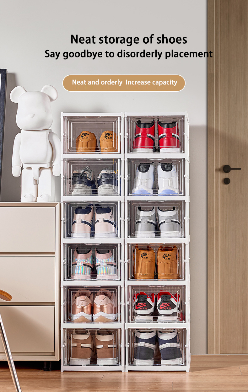 【SG STOCK】Folding shoe box/1/3/6-layer shoe storage box/Organiser ...
