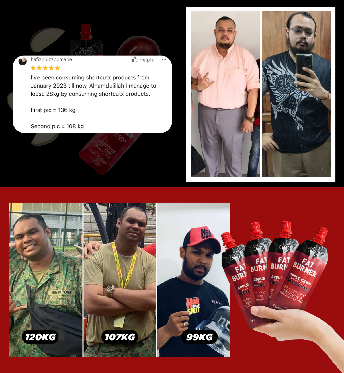 [BUNDLE 2] v2.0 Shortcutx Apple Cider Fat Burner Fruit Juice for Weight ...