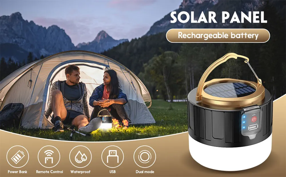 800W Solar Light Outdoor Waterproof Camping Light Portable Solar Light ...