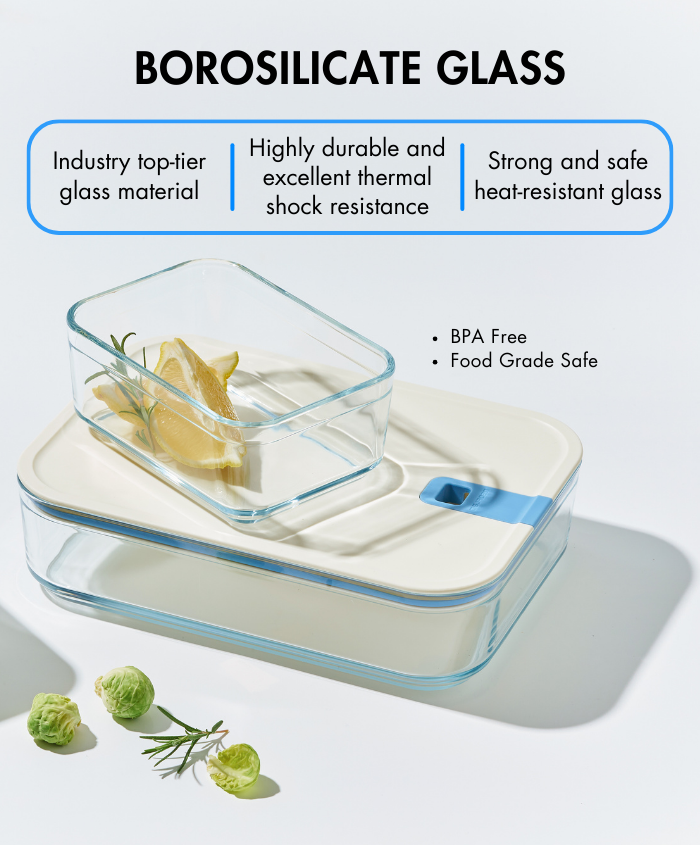 NEOFLAM Perfect Seal │ Airtight Food Storage │ Borosilicate Glass ...