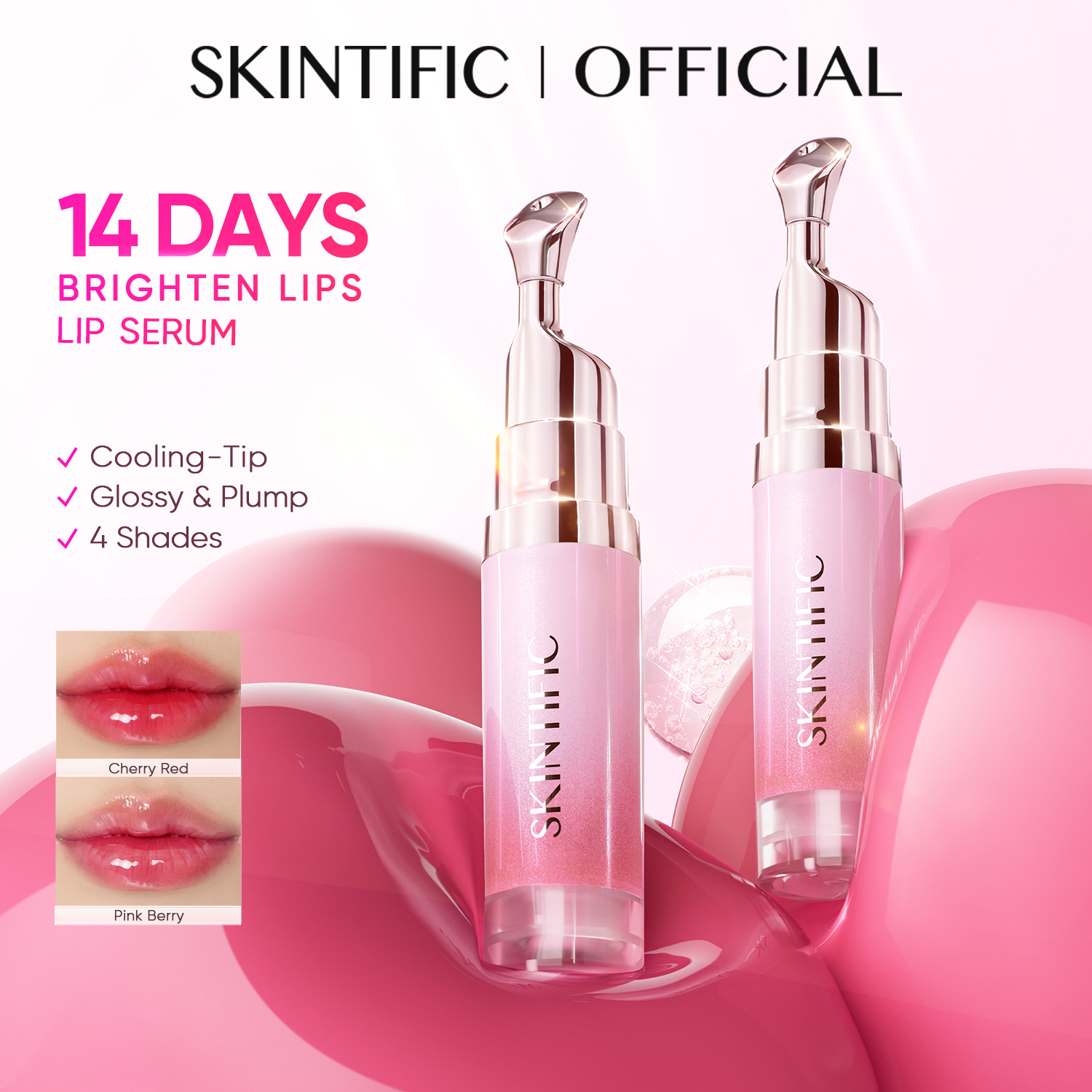 [Best Seller] SKINTIFIC Peptide Brightening Lip Serum Lip Balm Lip ...