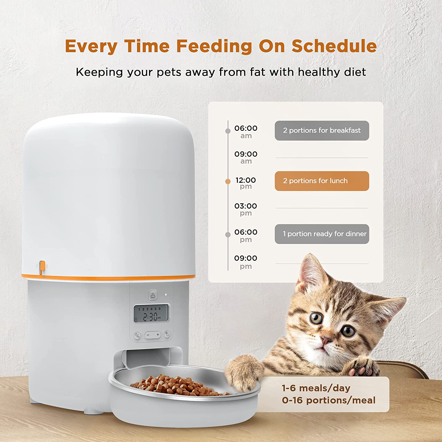 SMARTPAW Basic Pet Feeder Gen 3 | 4L Capacity + Dual Power for Cats ...