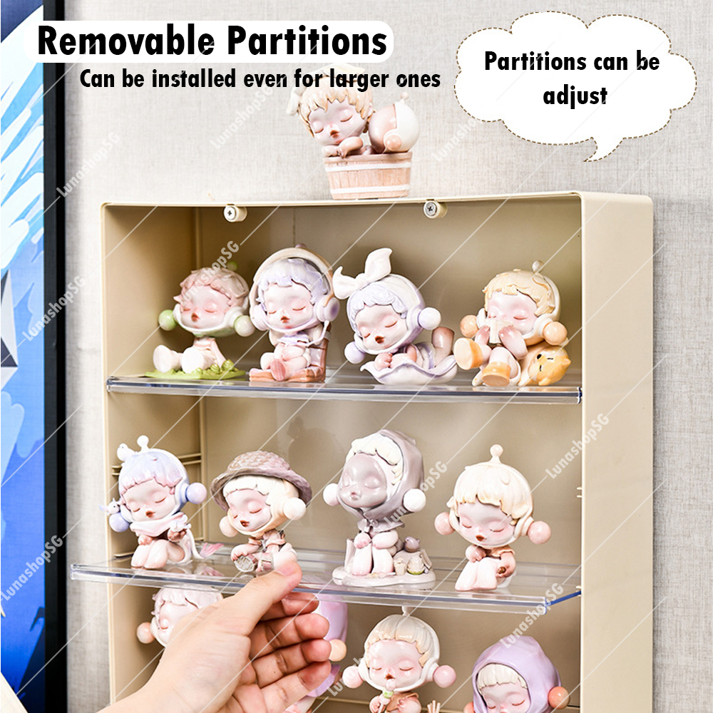 SG SELLER Wall Mount no dill Popmart Acrylic Storage Box 2in1 Display ...
