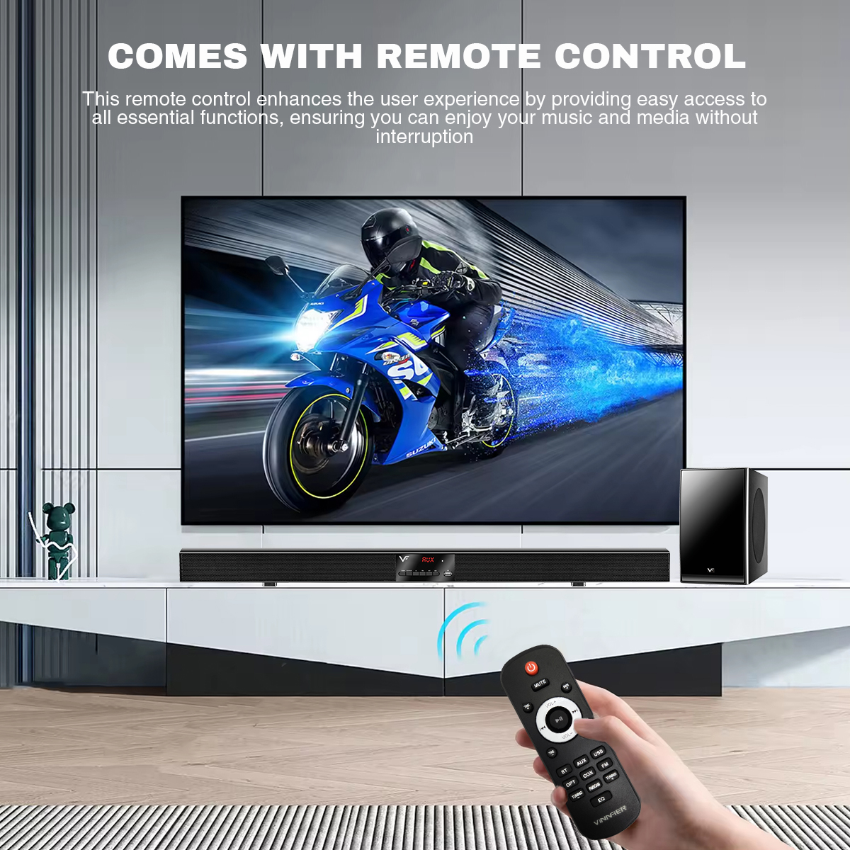 VINNFIER HYPERBAR 300 BTU Soundbar with Subwoofer with 3D Effect ...