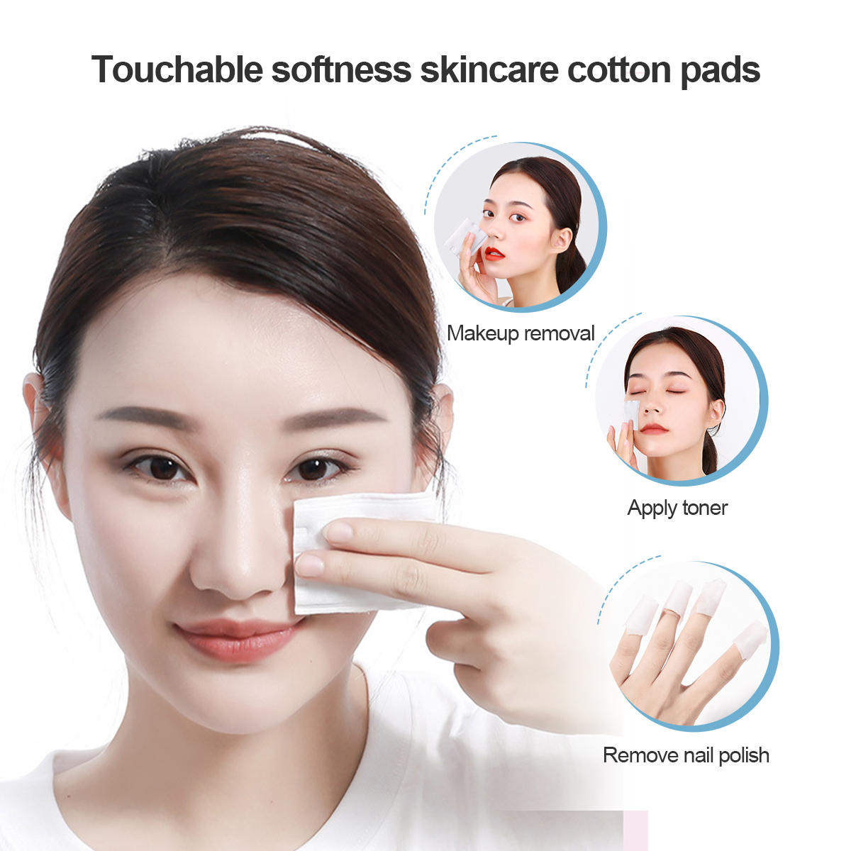【SG】222PCS Cotton Pad Facial Cosmetic Remover, Nail Polish , Daily Skin ...