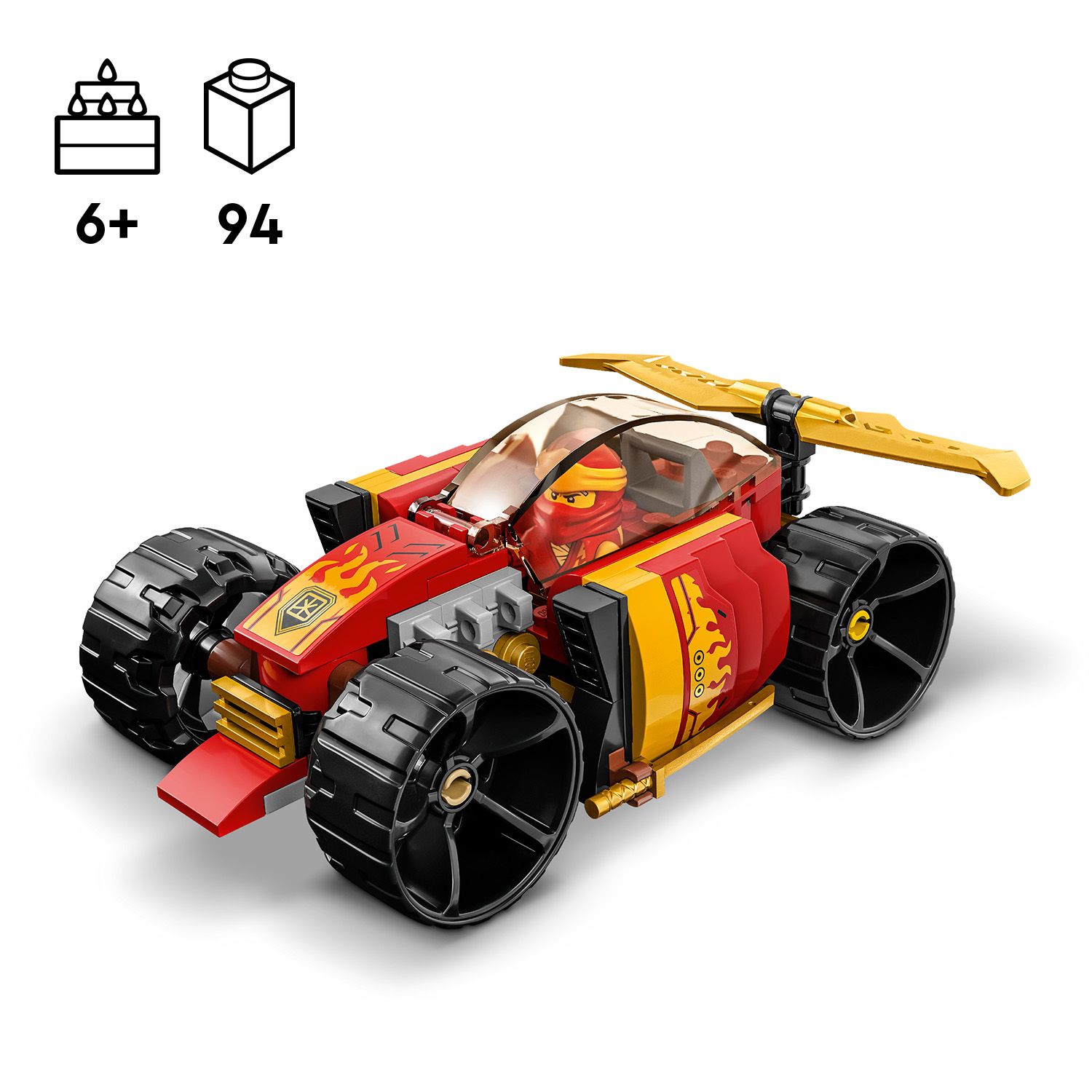 LEGO NINJAGO 71780 Kai’s Ninja Race Car EVO Building Toys (94 Pieces ...