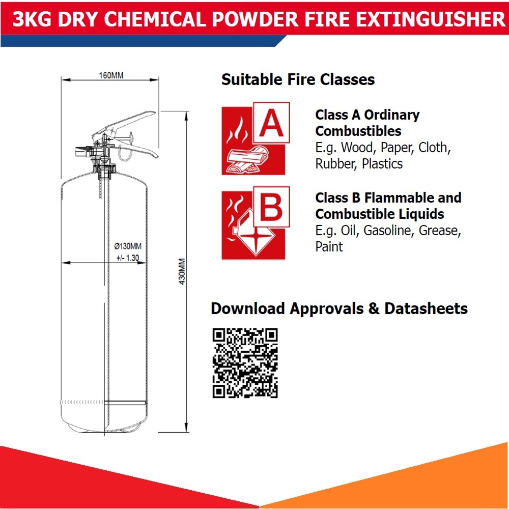 SCDF/PSB 1KG/2KG/3KG/4KG/6KG/9KG ABC Dry powder Fire Extinguisher with🔥 ...