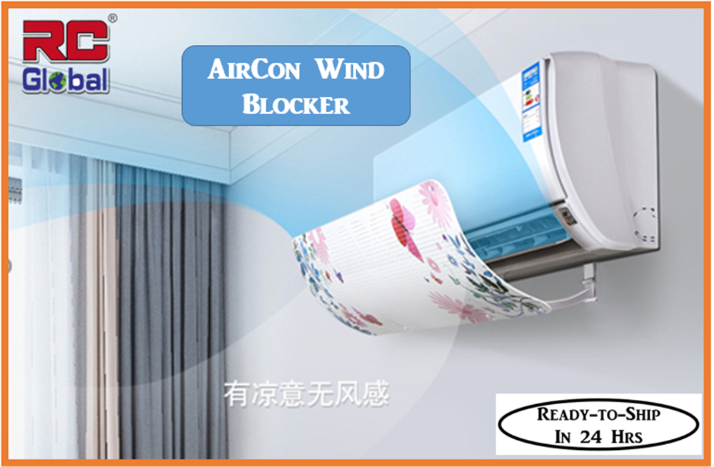 RC-Global Adjustable Aircon wind Blocker shield / Aircon wind deflector ...