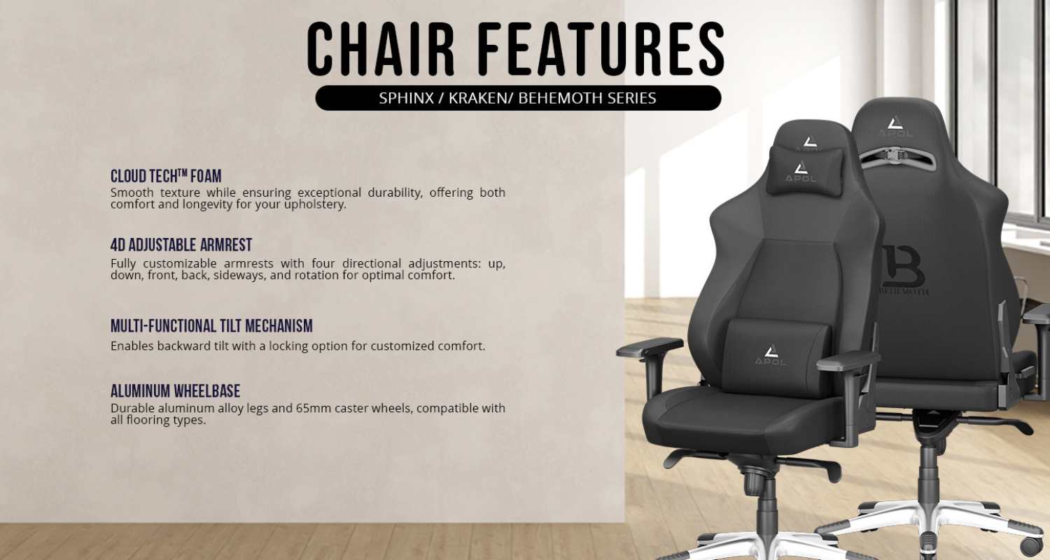 APOL Behemoth – Ultimate Ergonomic Gaming & Office Chair | Spacious ...