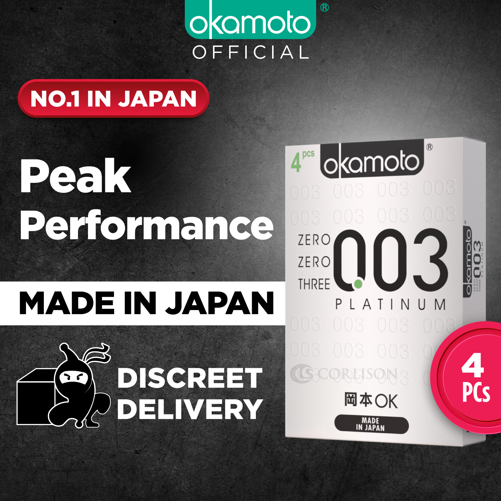 [Bundle of 2] Okamoto 001 Polyurethane Condoms 2s + 003 Platinum ...