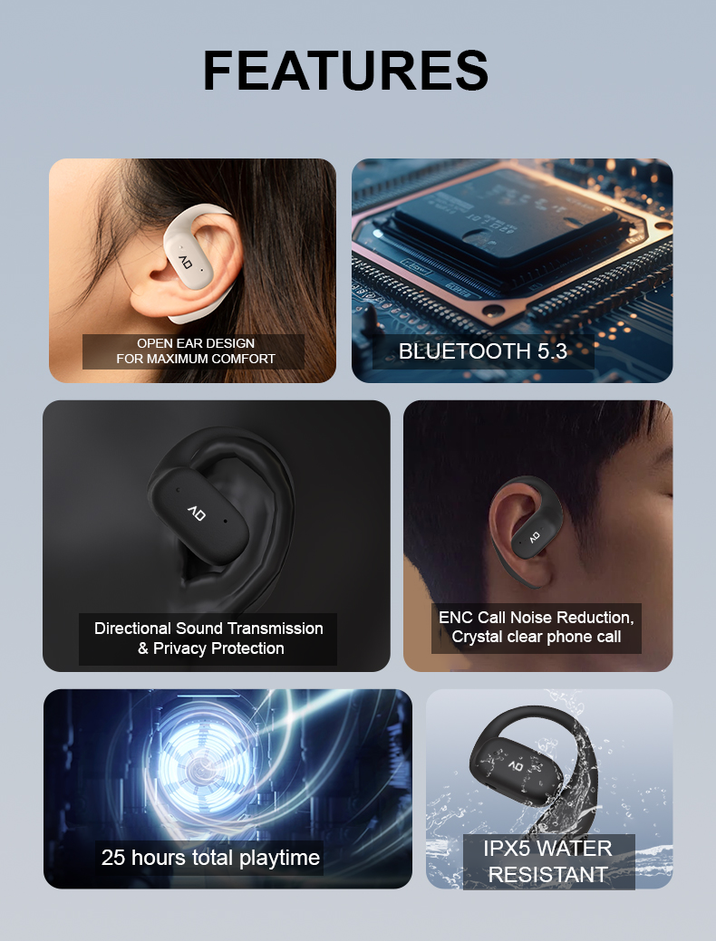 Alpha & Delta Fit Go Open Ear True Wireless Bluetooth Earbuds | Shopee ...