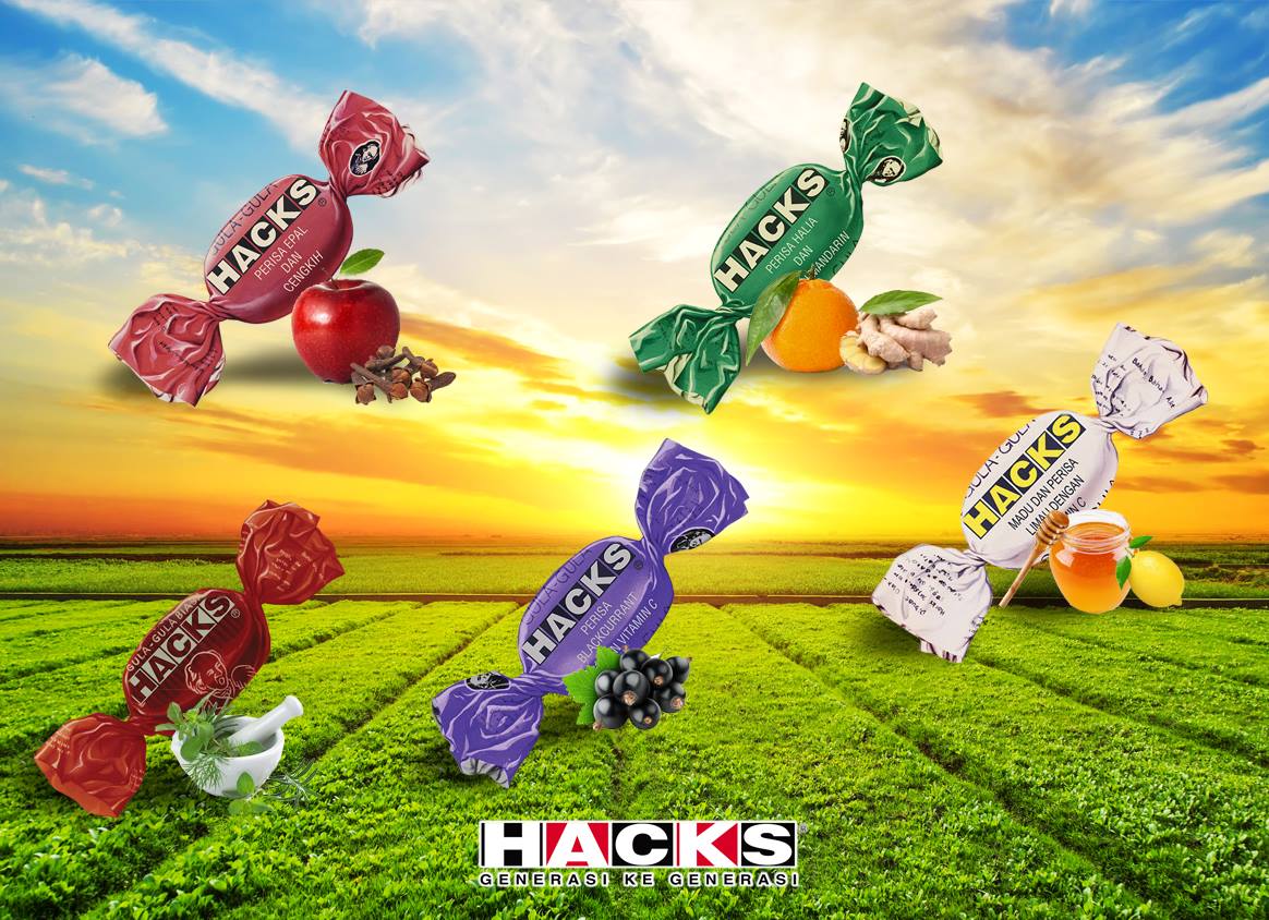 Hacks Candy - 200g / 500g Classic Regular / Honey Lemon / Blackcurrant ...