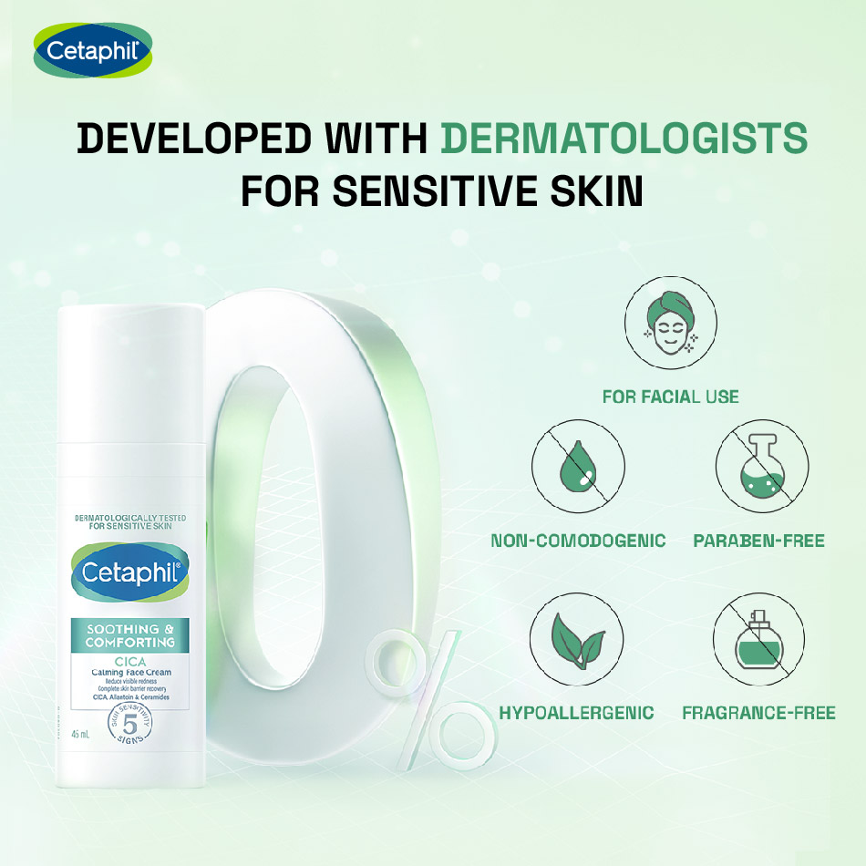 CETAPHIL Soothing & Comforting Cica Calming Face Cream (Reduce Visible ...