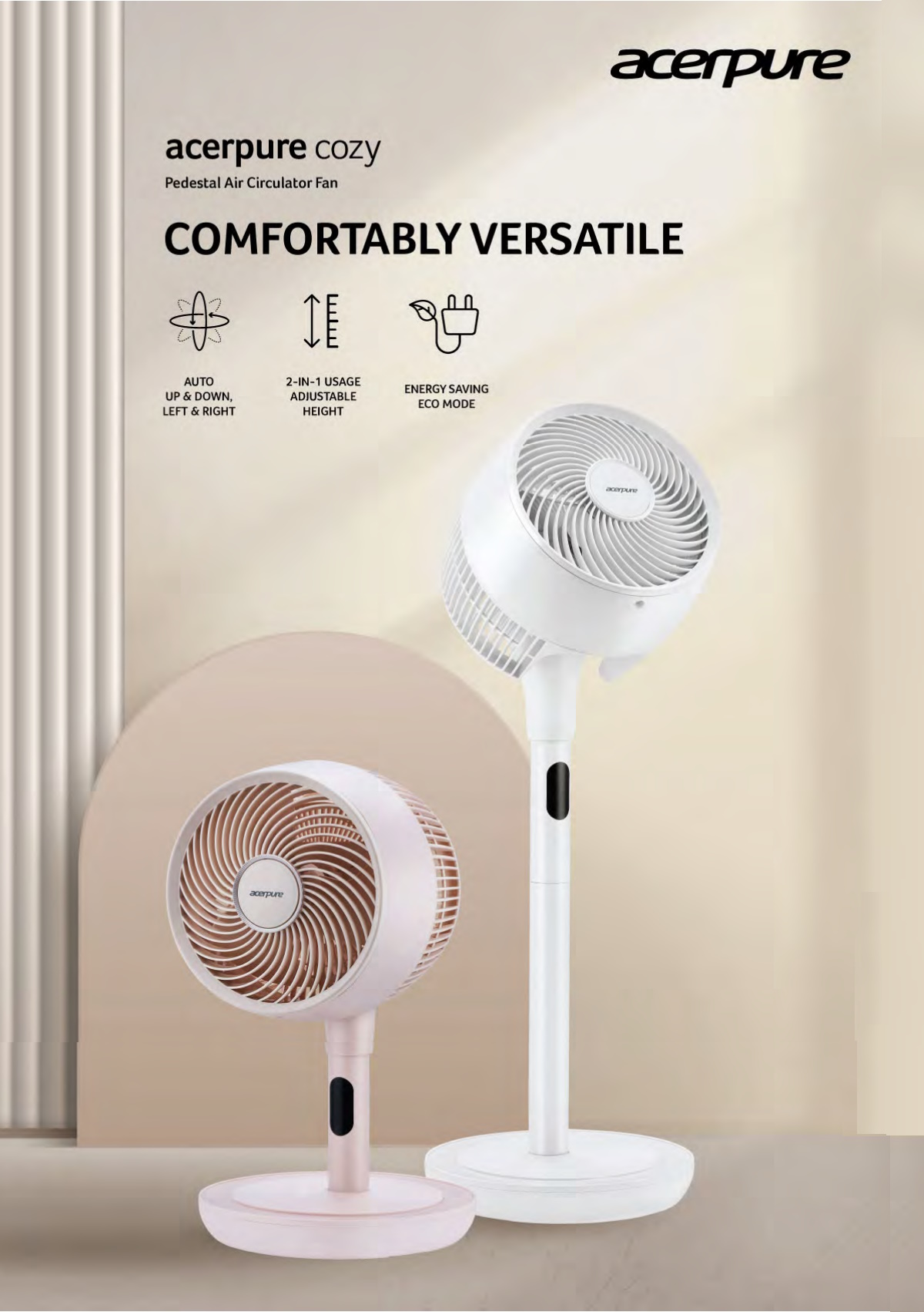 Acerpure Cozy F2 Air Circulator Fan with Precise 16 fan speed settings ...