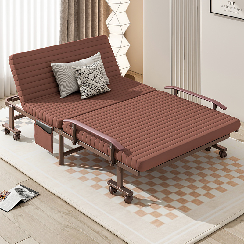 OSUM 80/100/120cm Simple Folding Bed Office Portable Bed With Mattress ...