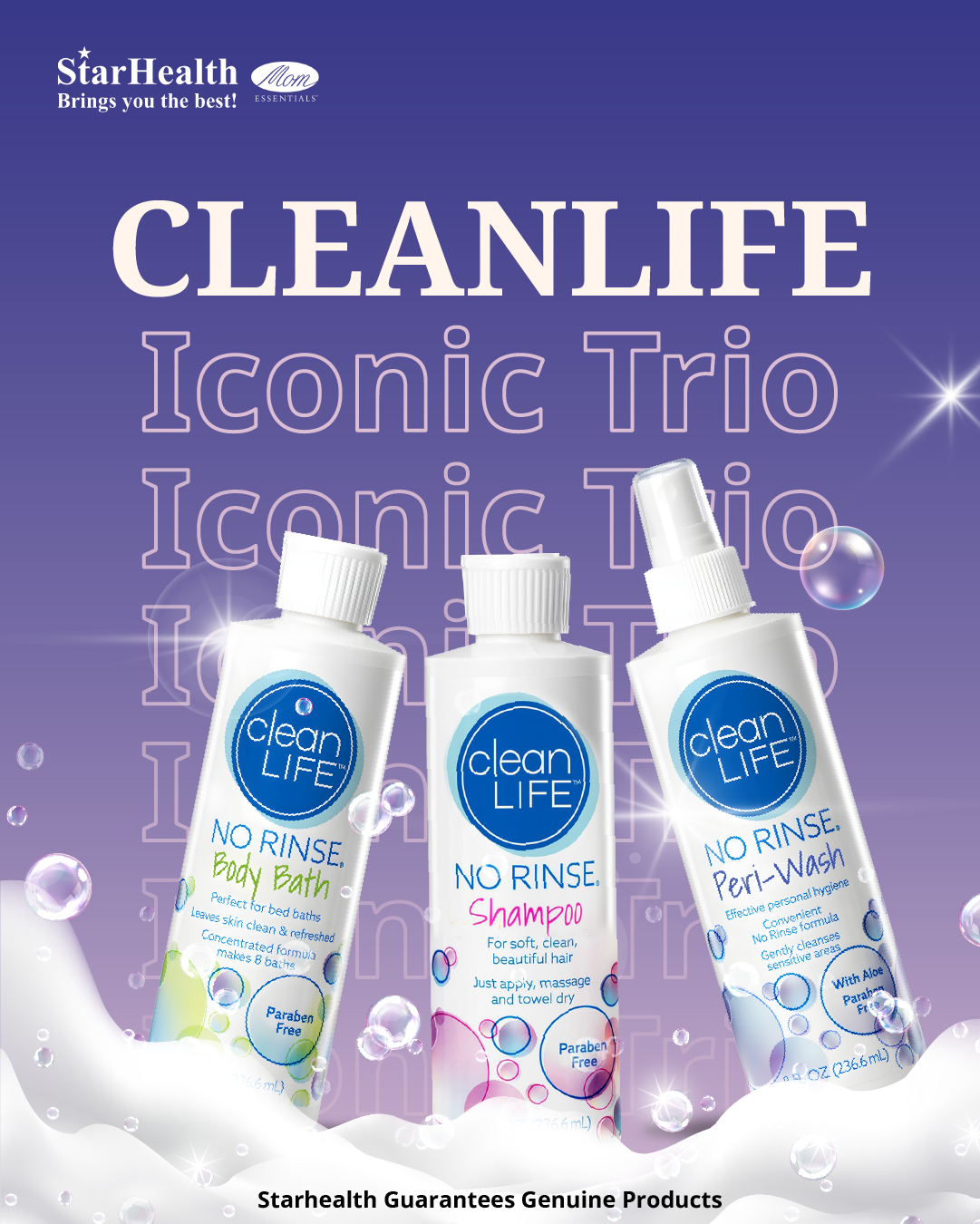 CleanLife No Rinse Peri-Wash 8oz from USA🫧Waterless🫧Senior Care/ Post ...