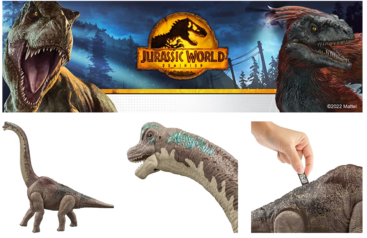 Jurassic World Dominion Dinosaur Toy, Brachiosaurus 32 inch Long Action ...