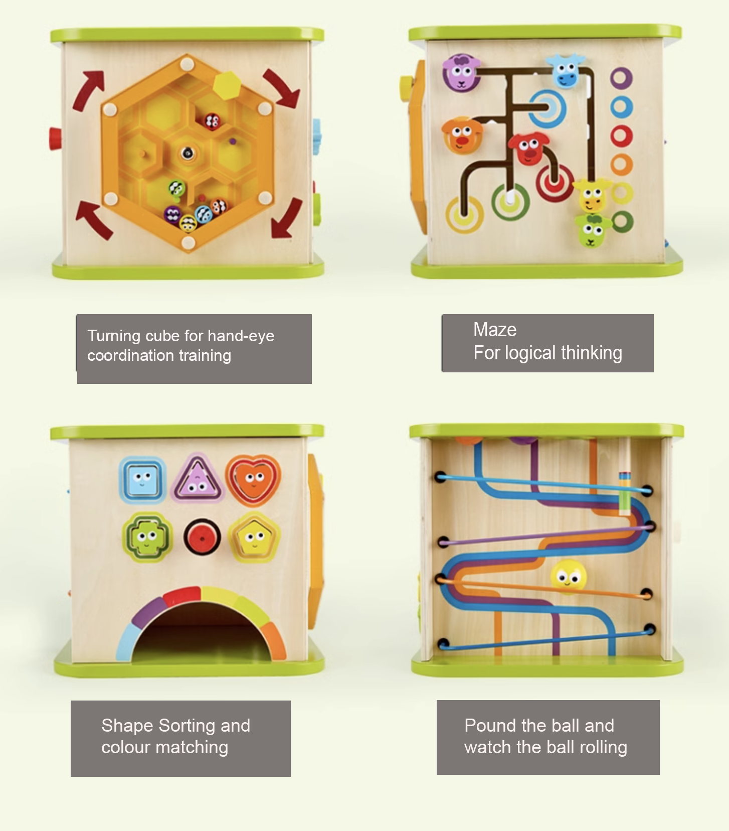 Hape E1810 Country Critter Cube Activity Centre for Toddler age 12 ...