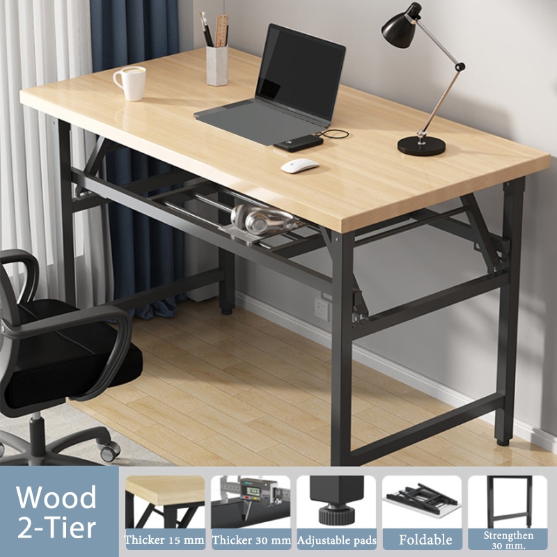 【Free Installation】 Folding Table Computer Table Foldable Banquet Table ...