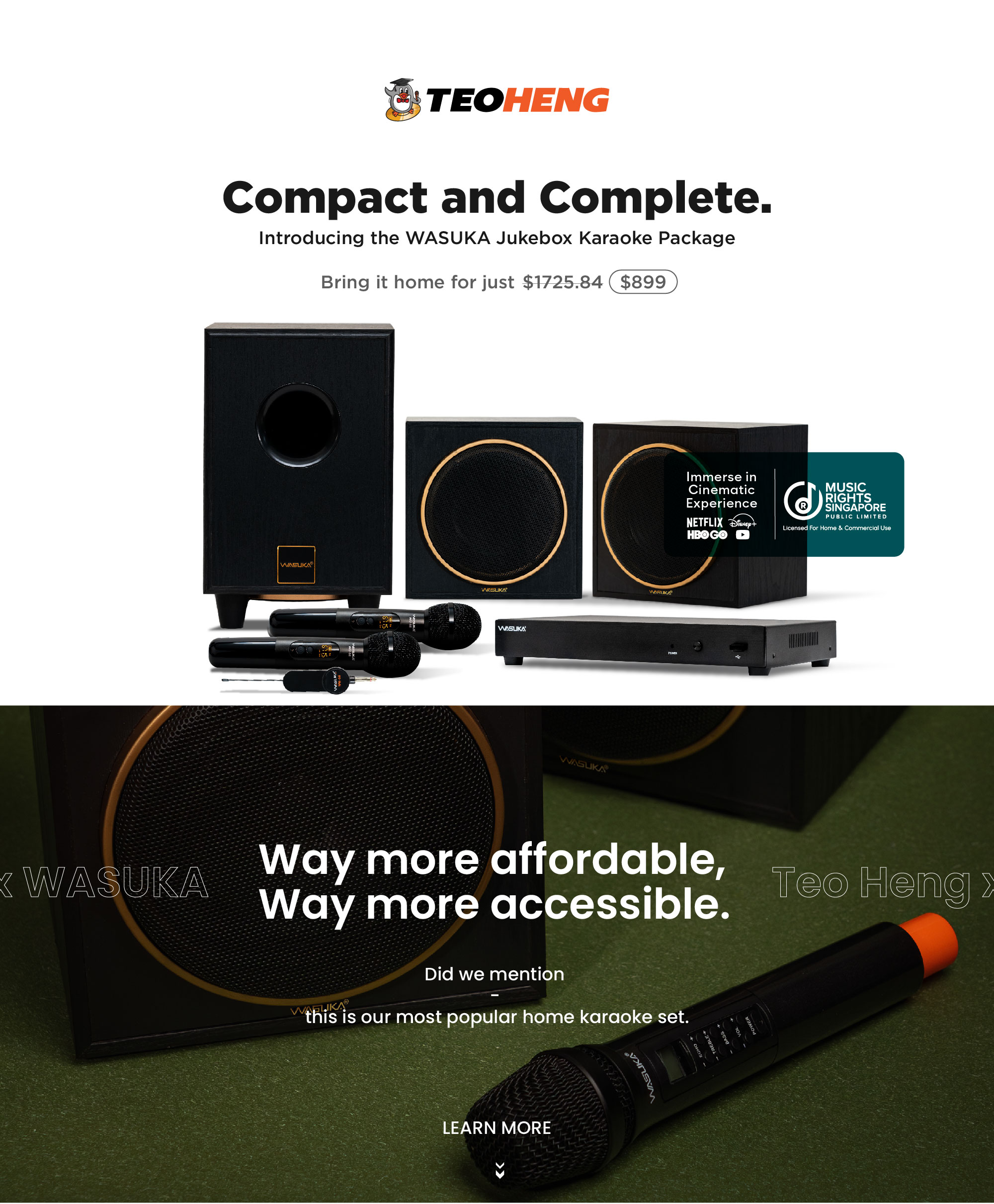 [SG] Teo Heng WASUKA Pro Jukebox Home Karaoke Package | Shopee Singapore